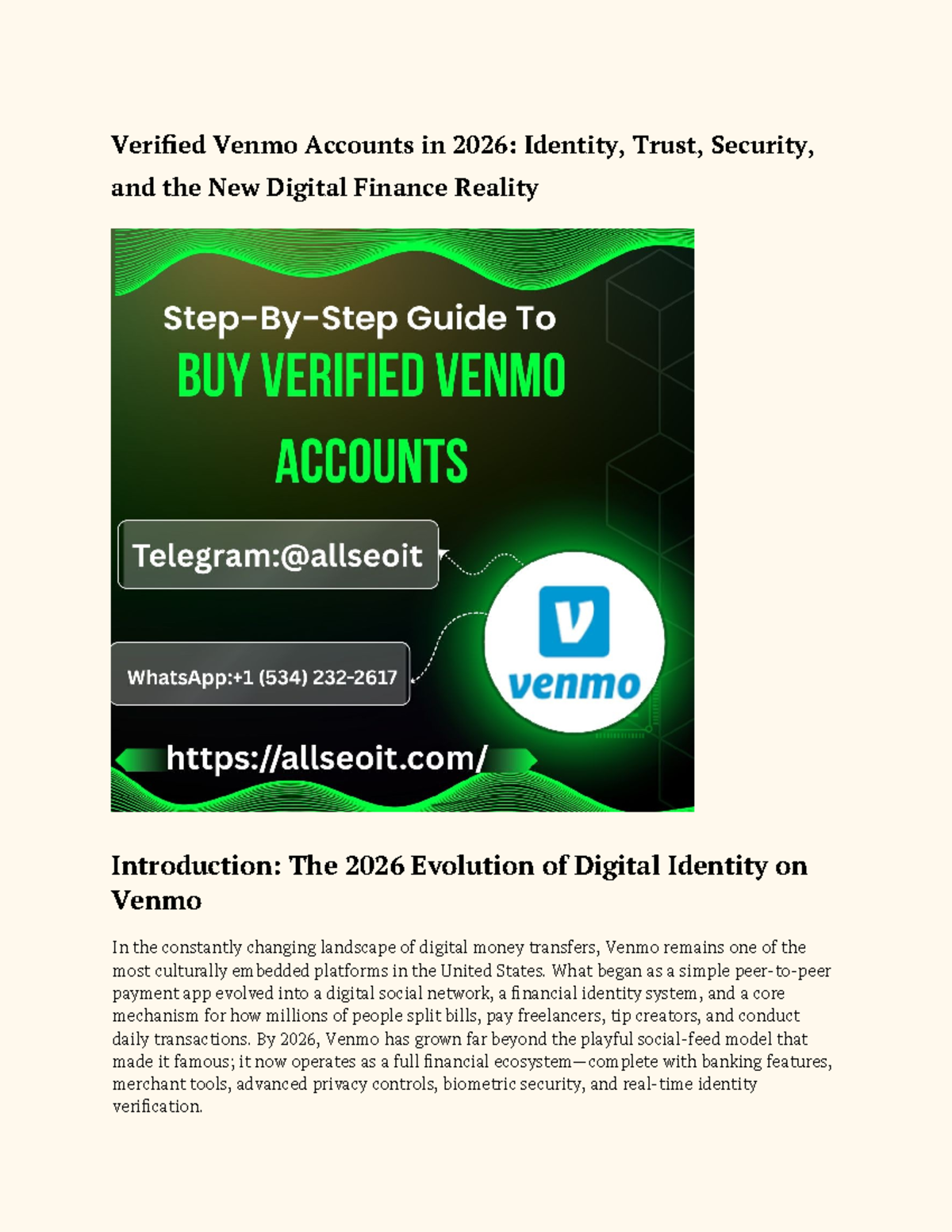 How to Buy Verified Venmo Accounts: Easy Steps Guide - Studocu
