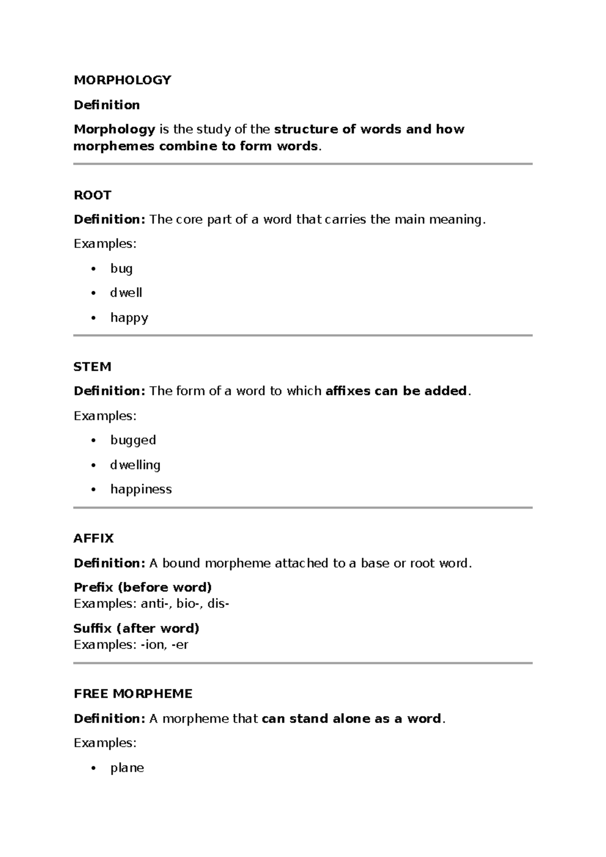 Morphology: Understanding Word Structure and Morphemes - Studocu