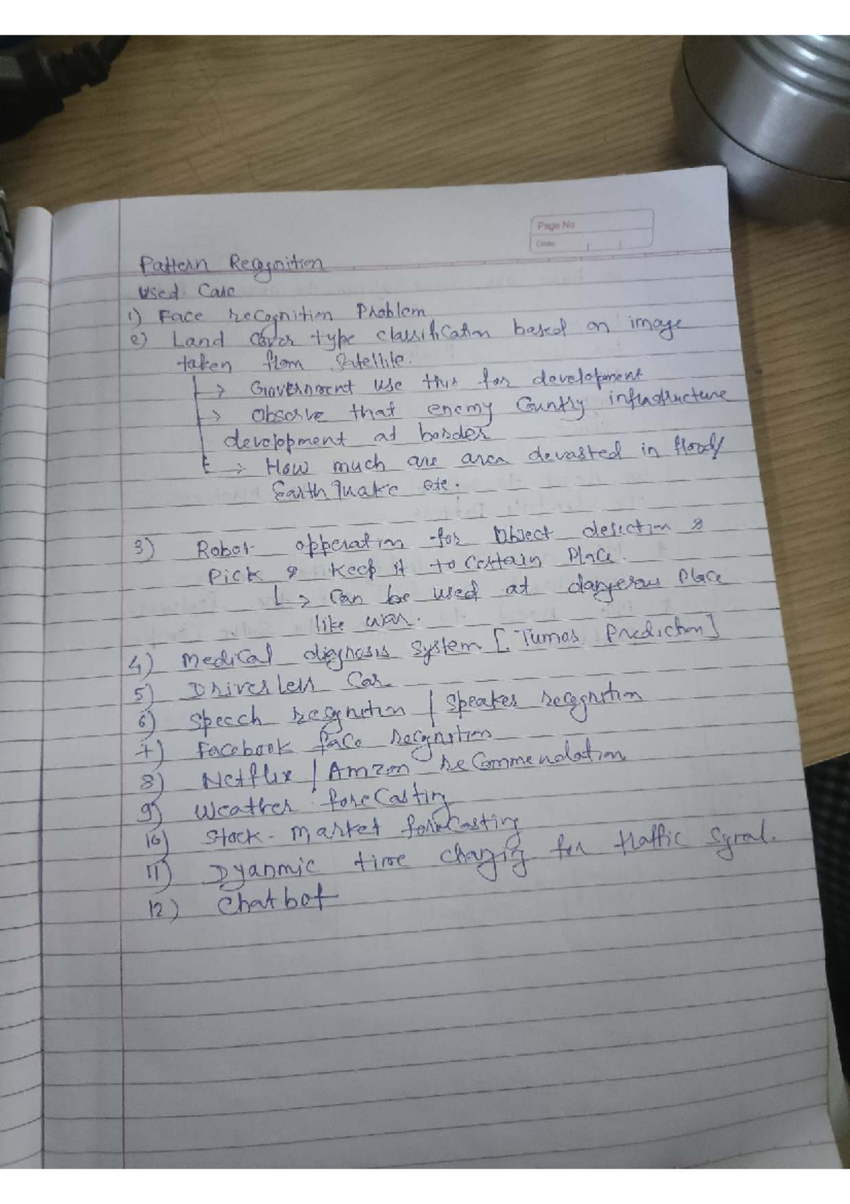 Pattern recognition applications and concepts in machine learning - Studocu