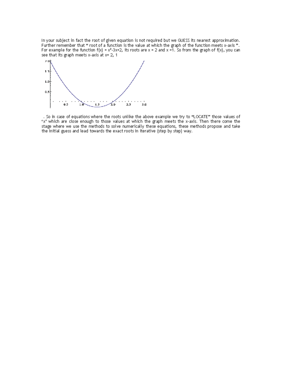 Roots of Function - Summary: Numerical Methods for Approximations - Studocu