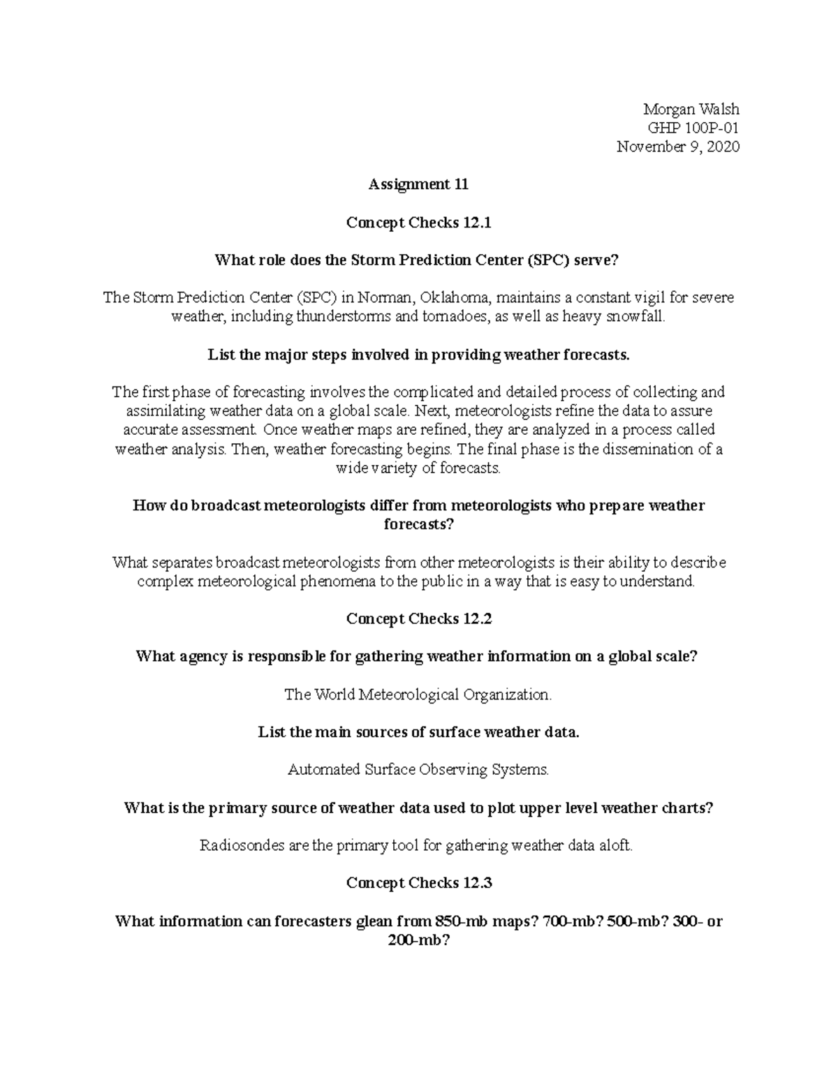 GHP 100P - Assignment 11: Weather Forecasting Concepts & Questions ...