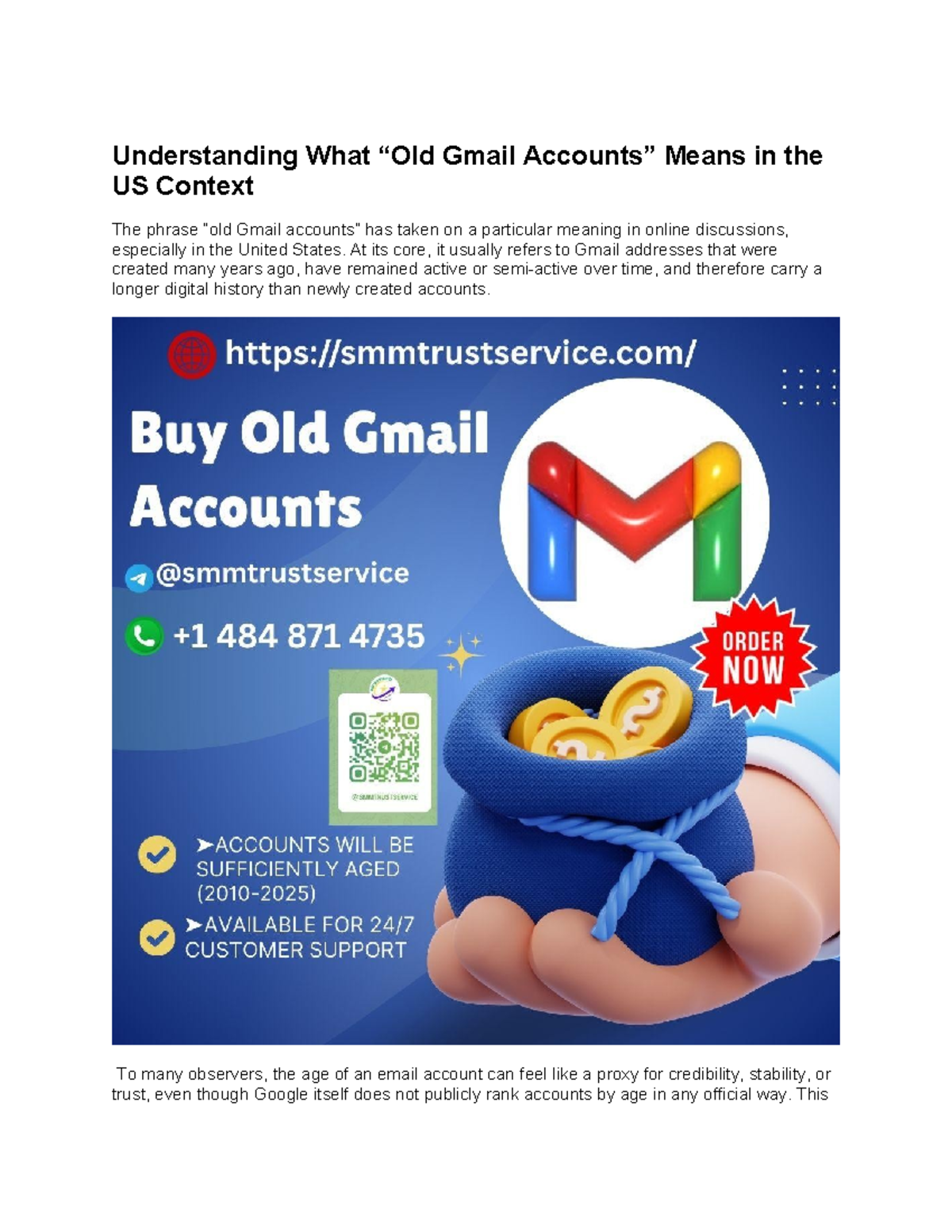 Understanding the Value of Old Gmail Accounts in the US Context - Studocu