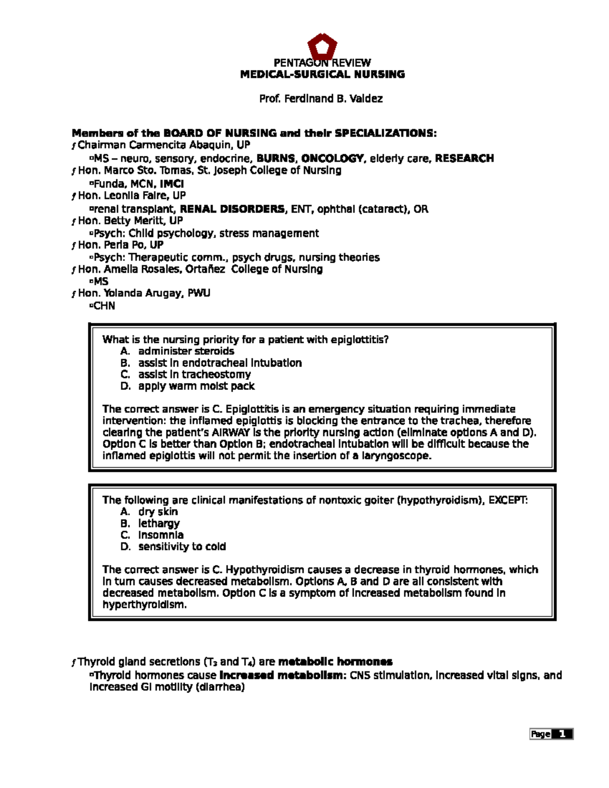 NLE Review Notes: Comprehensive Study Guide for Success - Studocu