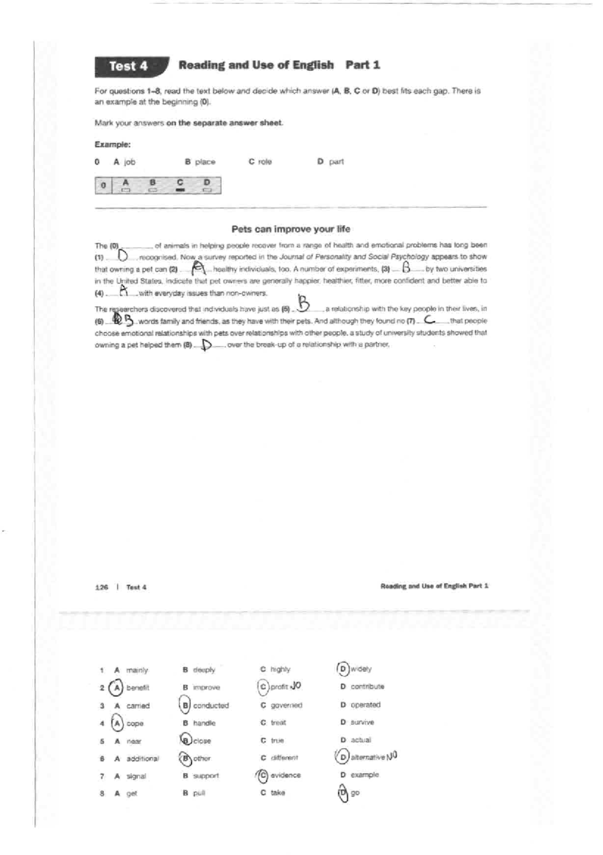 Test 4 Reading and Use of English Preparation Guide - Studocu
