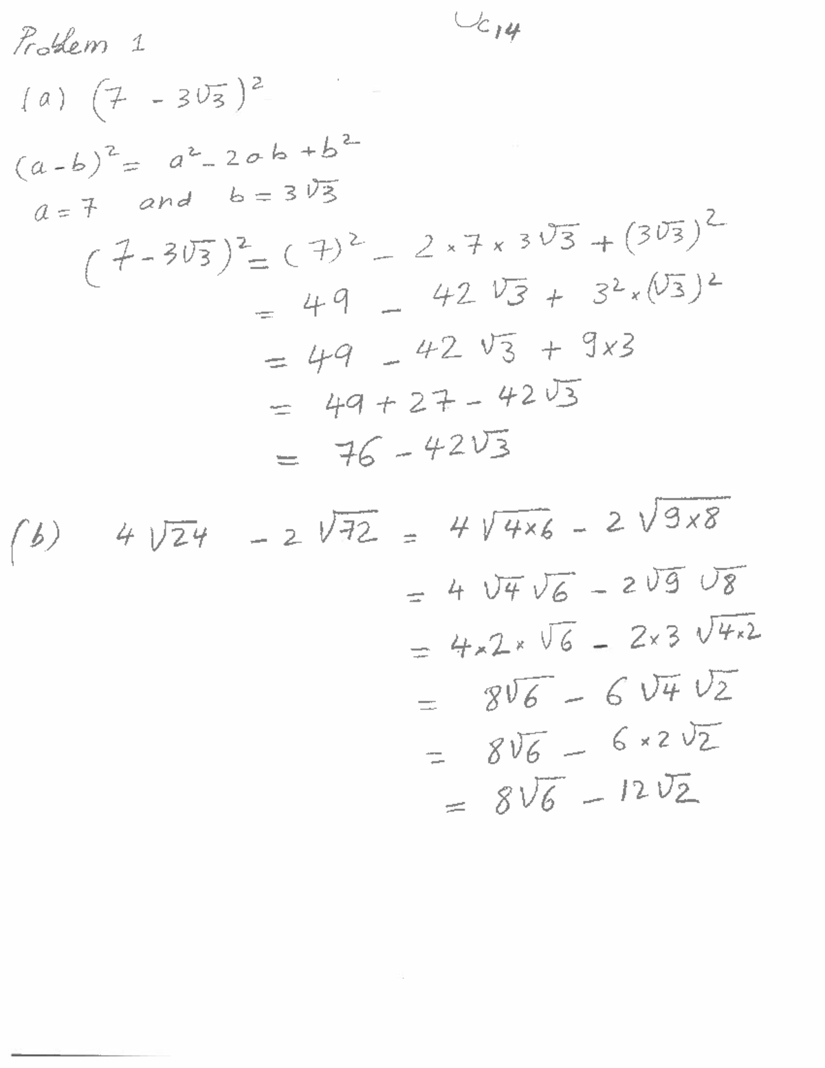 Midterm Exam UC14: Problem Solving and Factorization Techniques - Studocu