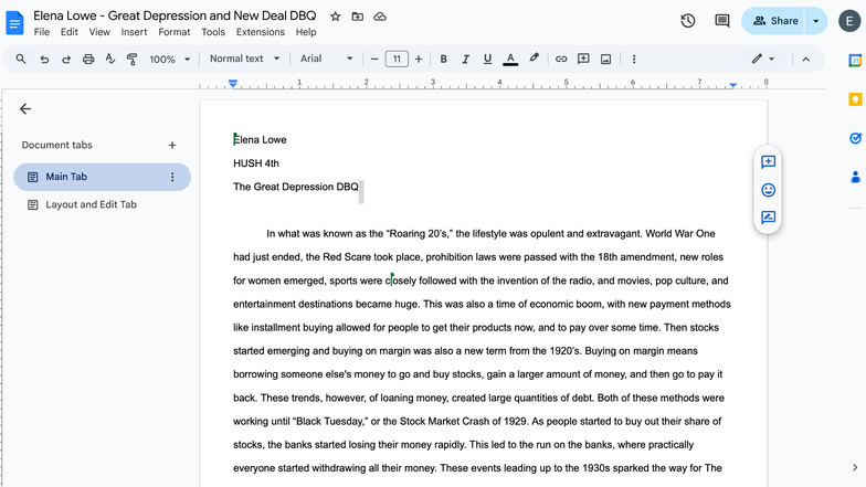 Elena Lowe - Great Depression and New Deal DBQ - Google Docs - Elena ...