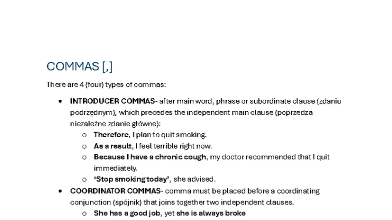Punctuation Rules: Understanding Commas, Semicolons, and Colons - Studocu