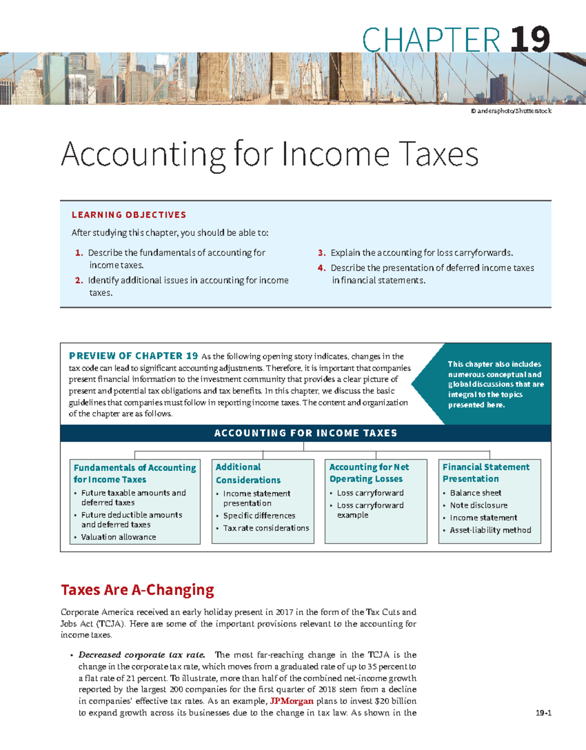 CHAPTER 19: Accounting for Income Taxes - Key Concepts and Guidelines ...