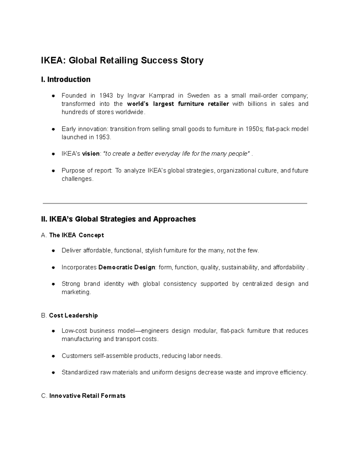 IKEA: Global Retailing Success Story - Strategies & Challenges Analysis ...
