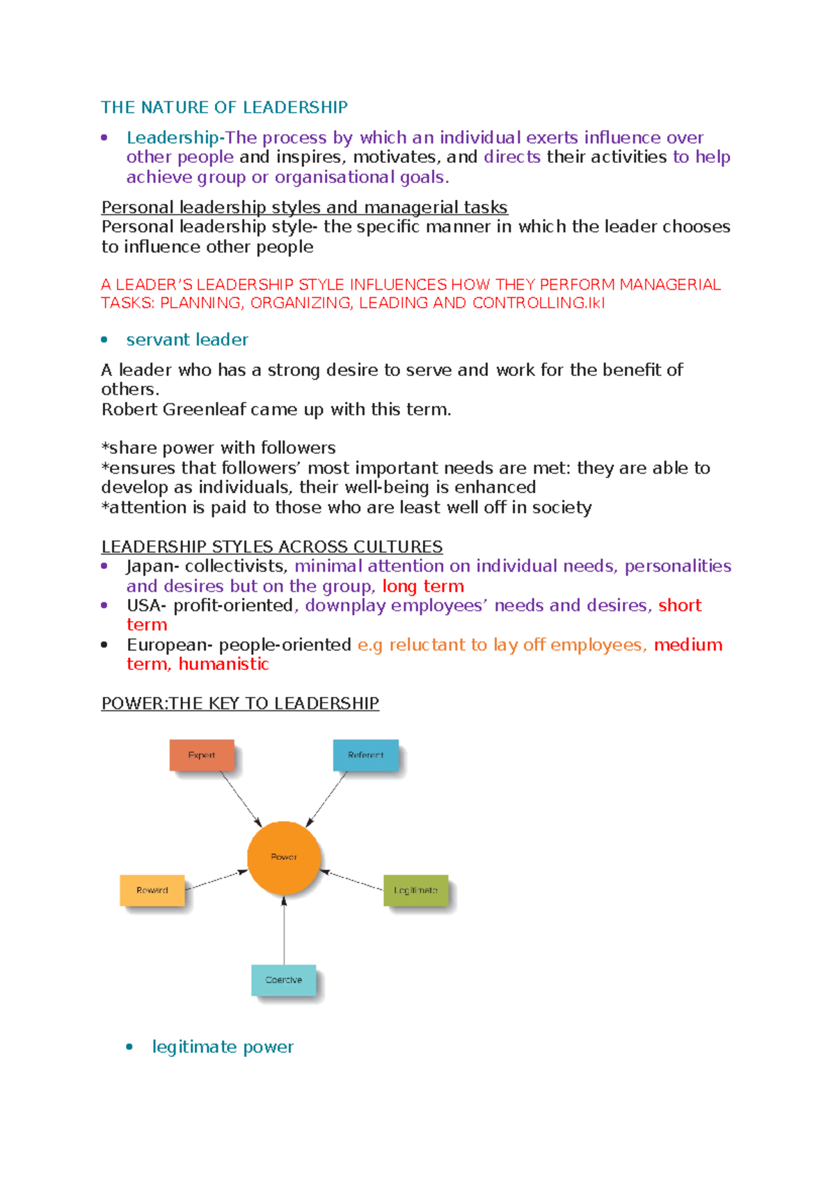 Leadership Styles and Their Impact on Managerial Tasks - Studocu