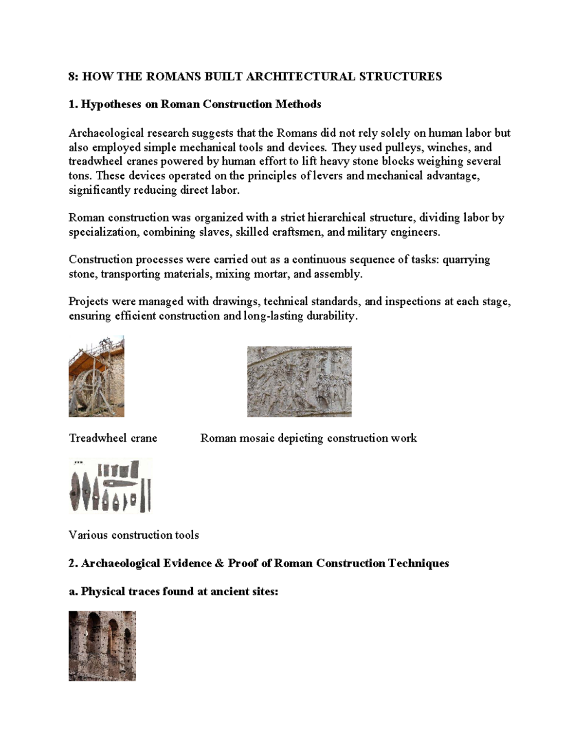 LSKT - Roman Architectural Techniques and Materials Analysis - Studocu