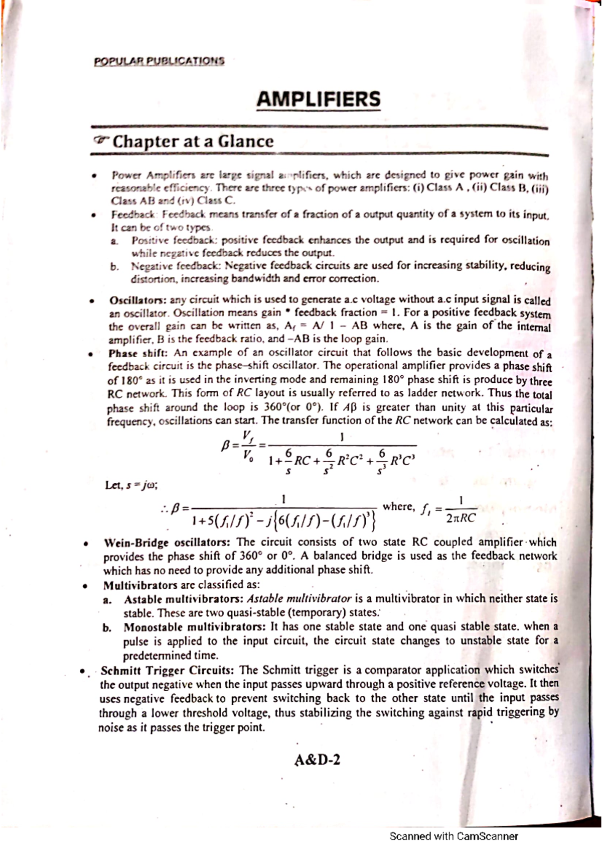 Analog and Digital Electronics Overview [ESC-301] - Studocu