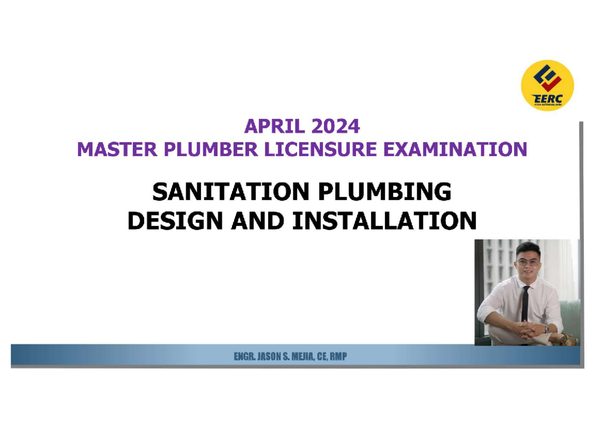 SPDI 2 Lecture Notes: Master Plumber Exam Preparation - Feb 2024 - Studocu