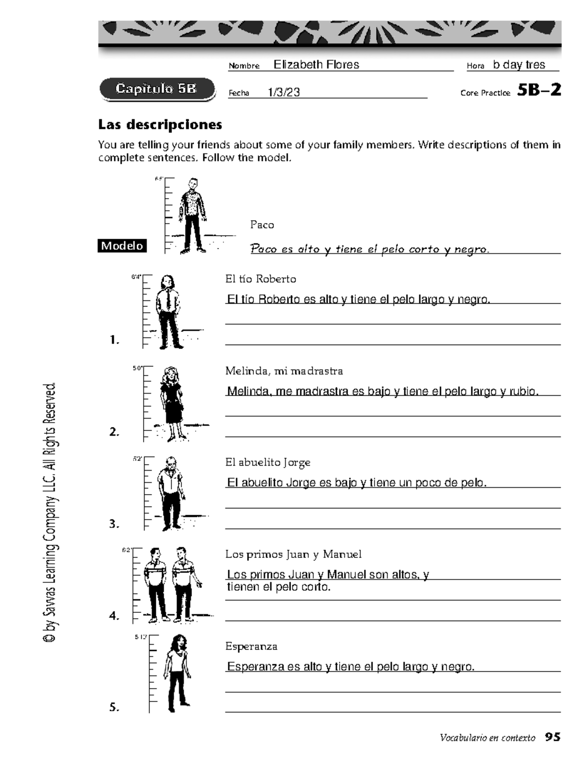 Capítulo 5B - Core Practice 5B-2 Descriptions Assignment - Studocu