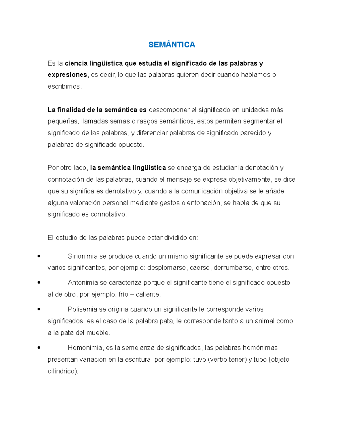 Resumen Semántica - Sintaxis Y Morfologia - SEMÁNTICA Es la ciencia ...