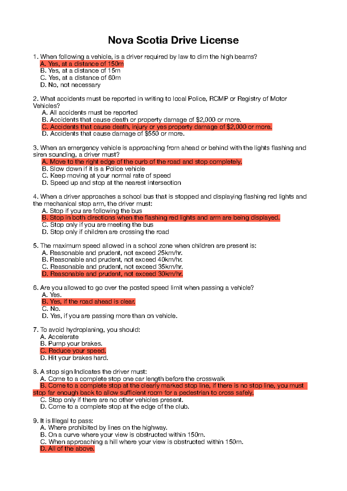 Nova Scotia Drive License: Essential Driving Rules and Regulations ...