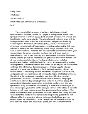 Sheryl - D394 Task 1 - Task 1 - A1: Below is a description of each ...