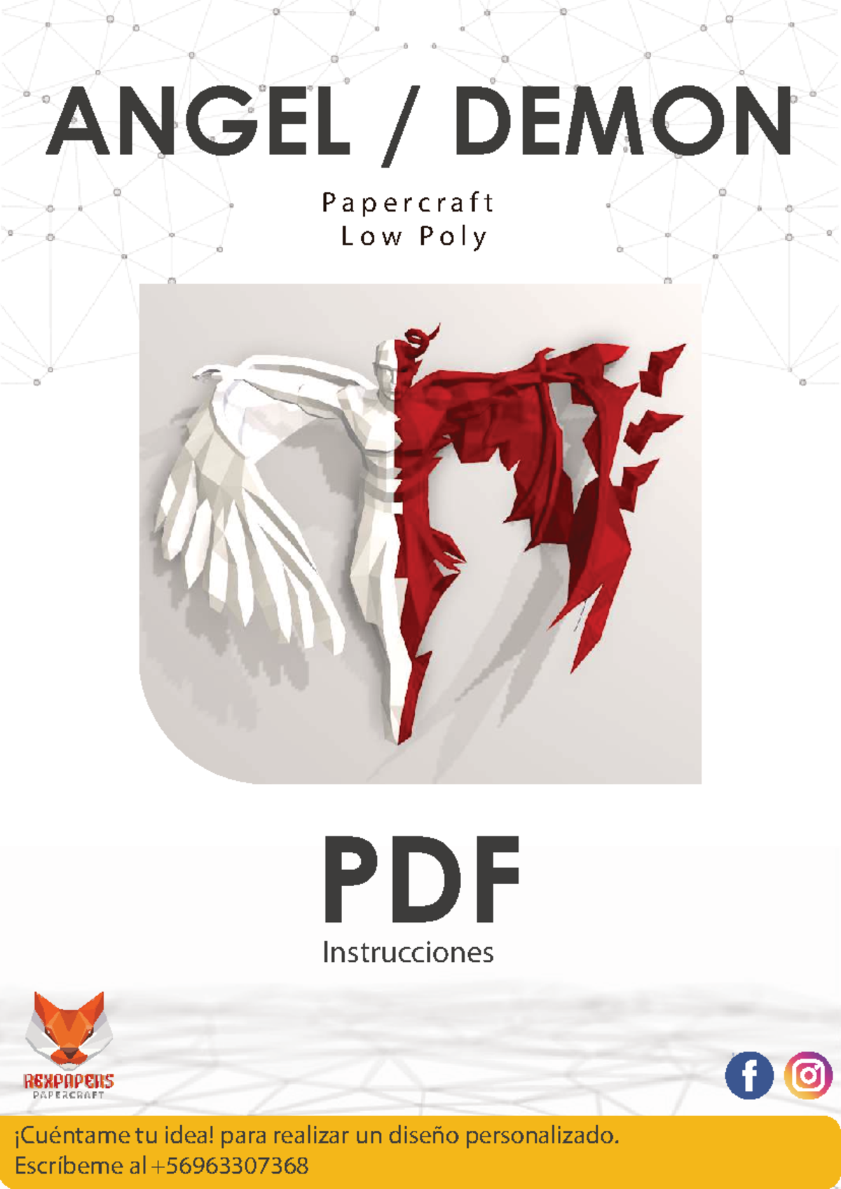 Instrucciones de Papercraft Low Poly: Angel Demonio (PDF) - Studocu
