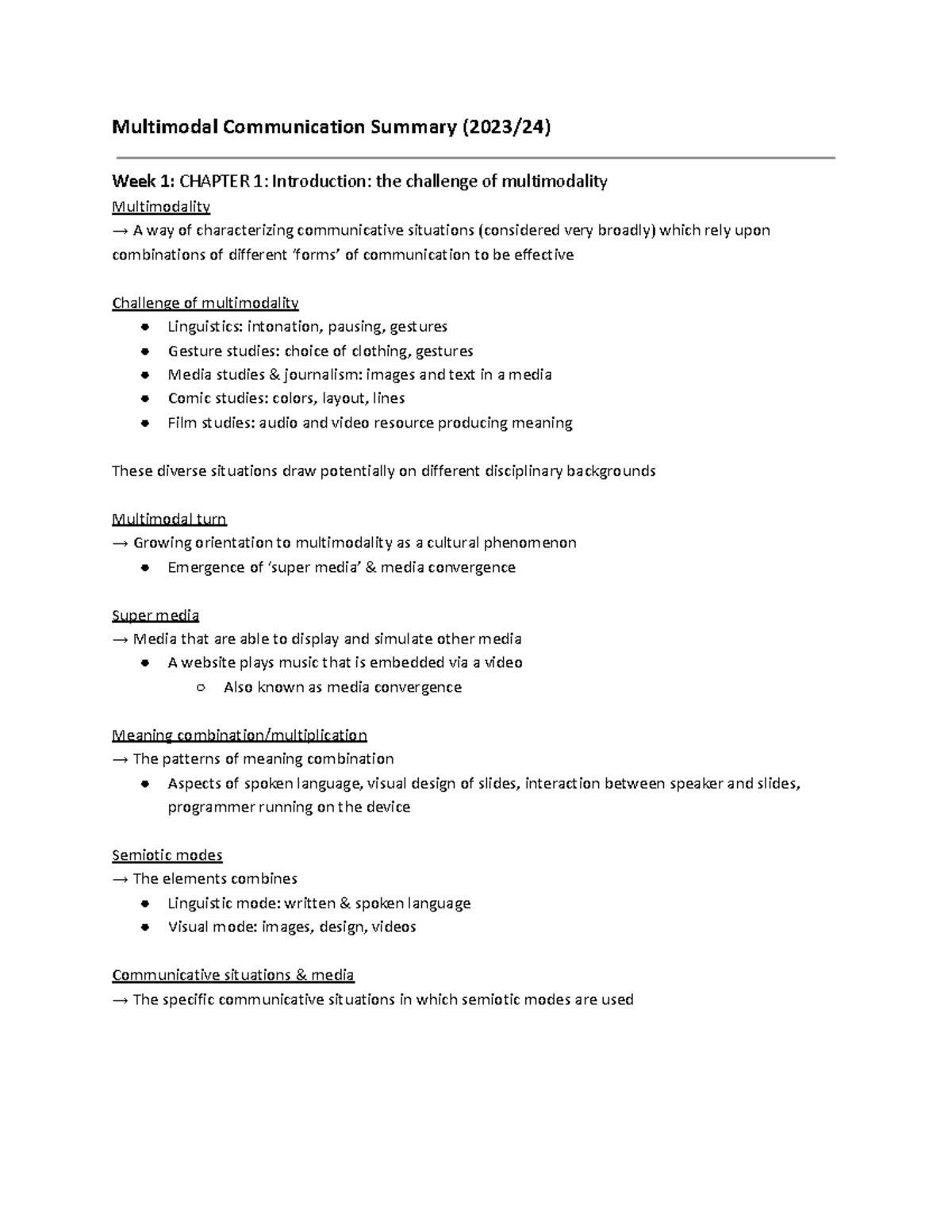 Multimodal Communication Overview (2023/24): Key Concepts & Challenges ...