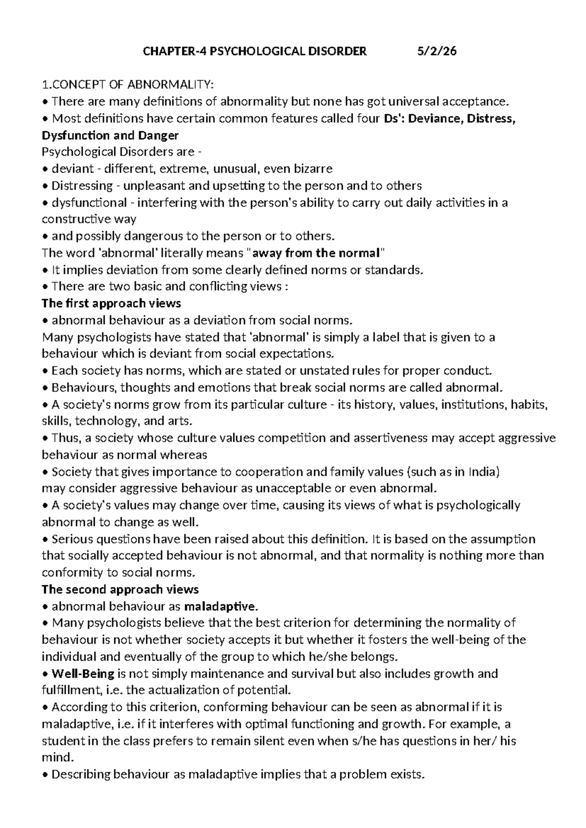 PSY 101: Key Terms and Concepts in Abnormal Psychology - Studocu