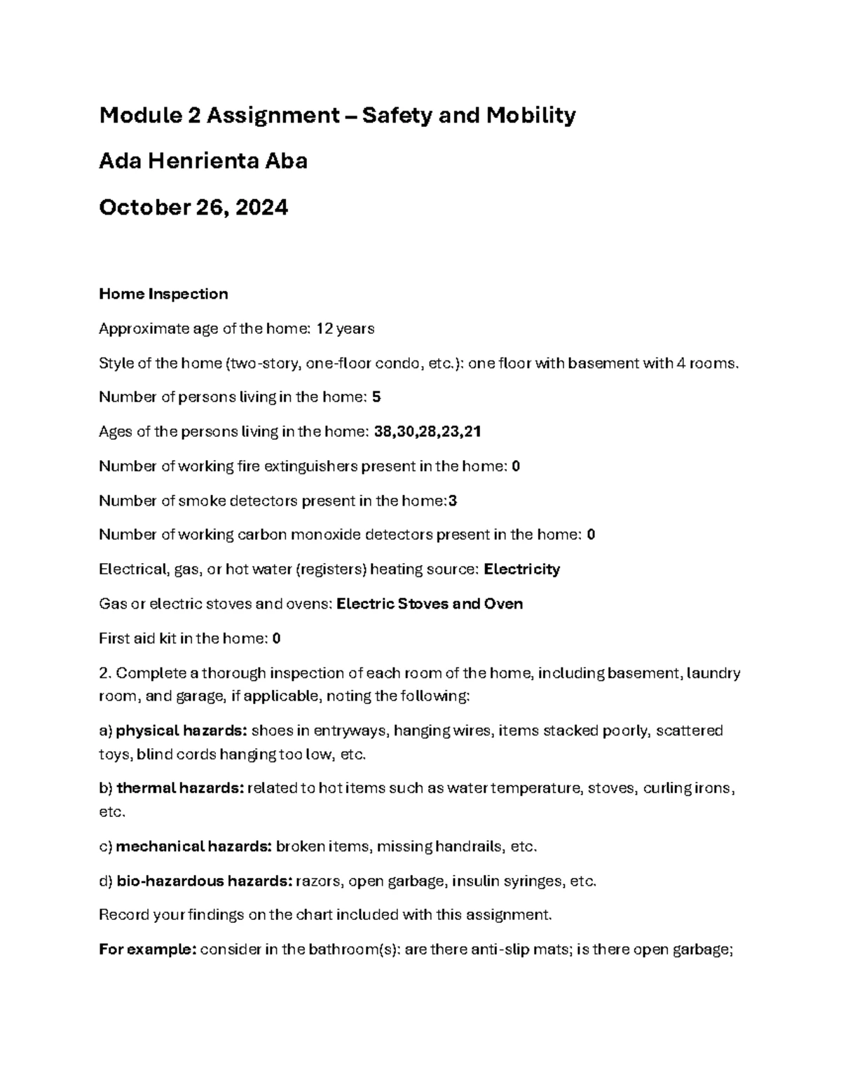 Module 12 – Health Conditions - Assignment and answer - Module 12 ...