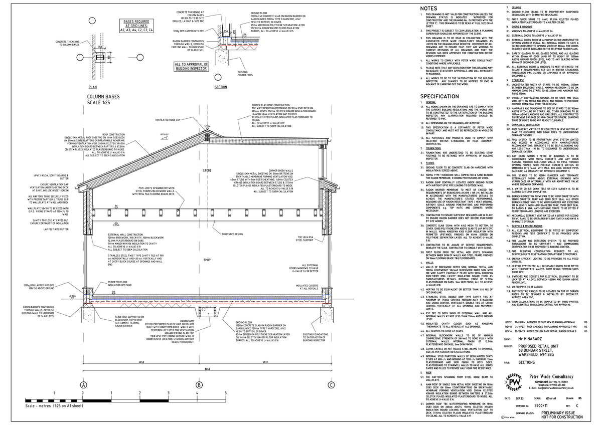 3900-11C Sections: Concrete Thickening & Column Base Details - Studocu