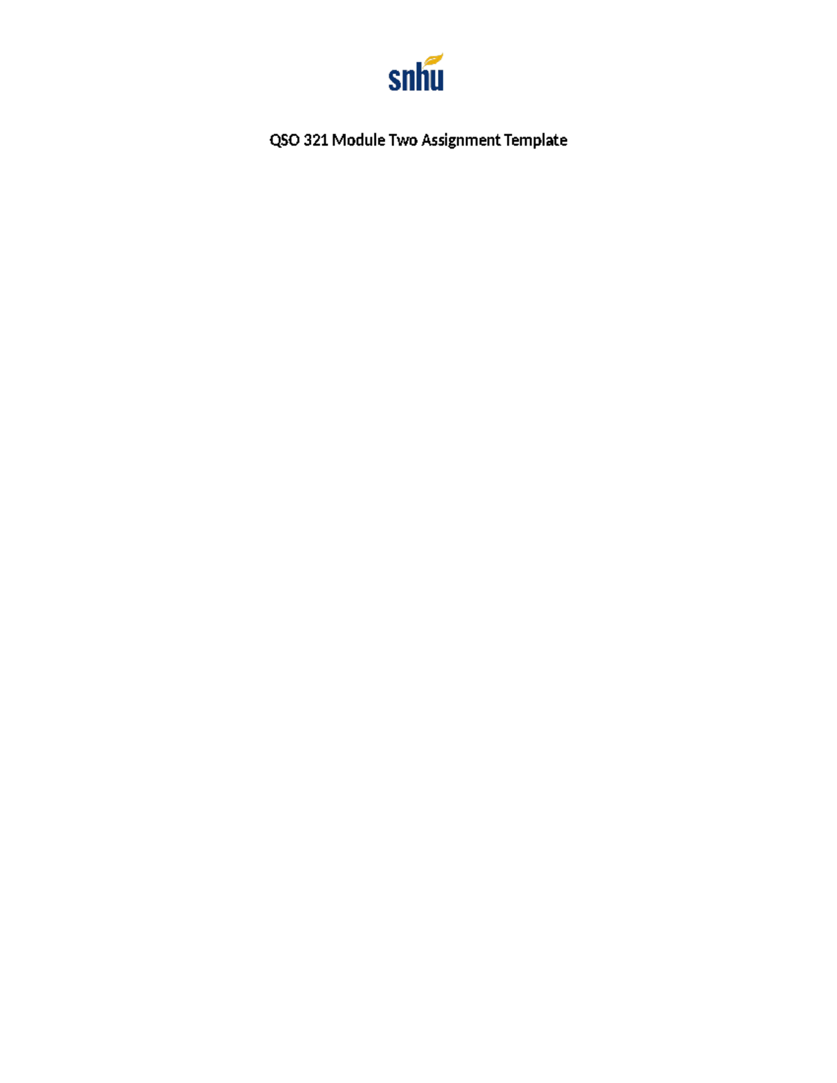 QSO 321 Module Two Assignment Template - Comparative Analysis - Studocu