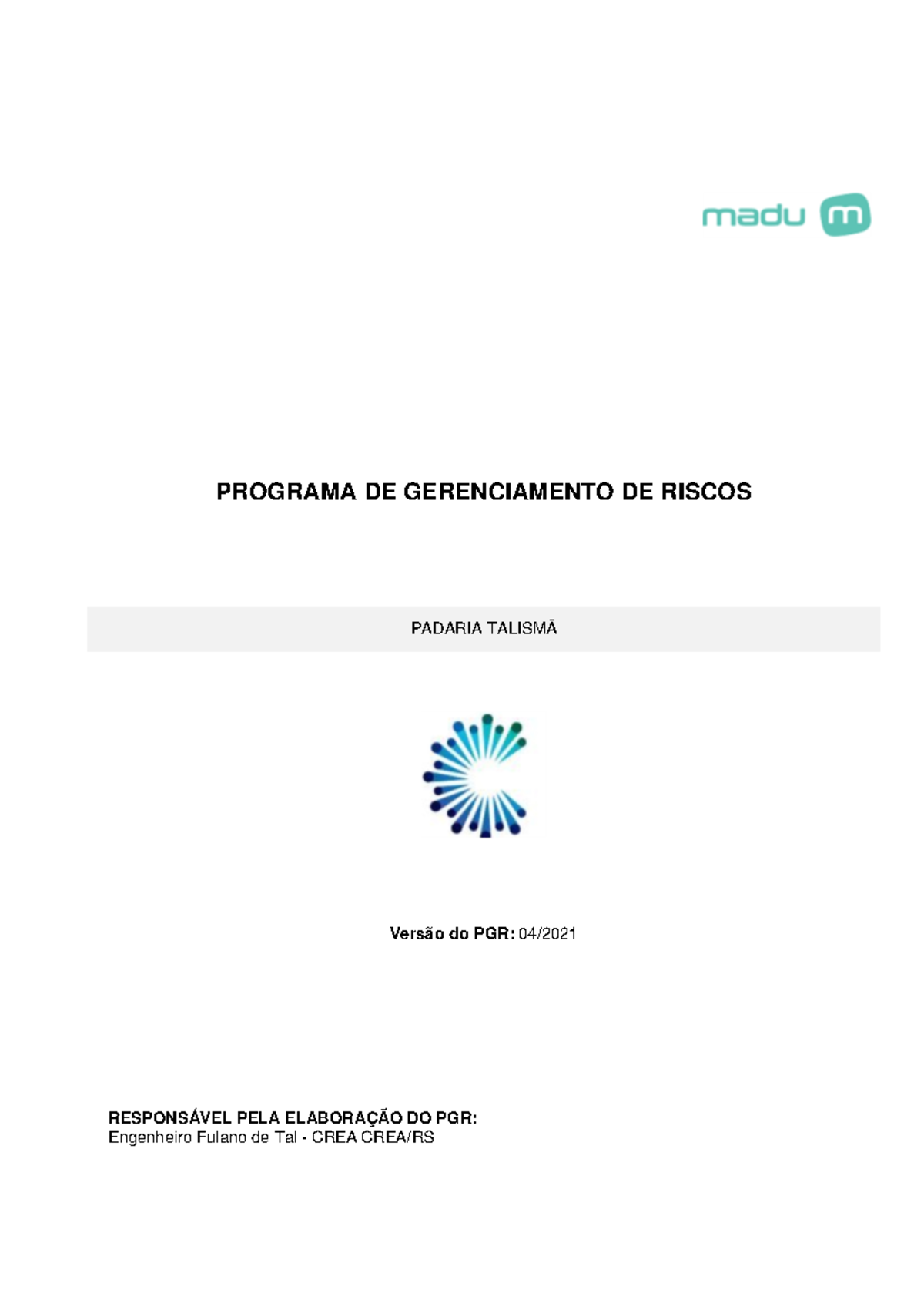 Modelo de PGR - Programa de Gerenciamento de Riscos - Versão 04/2021 ...