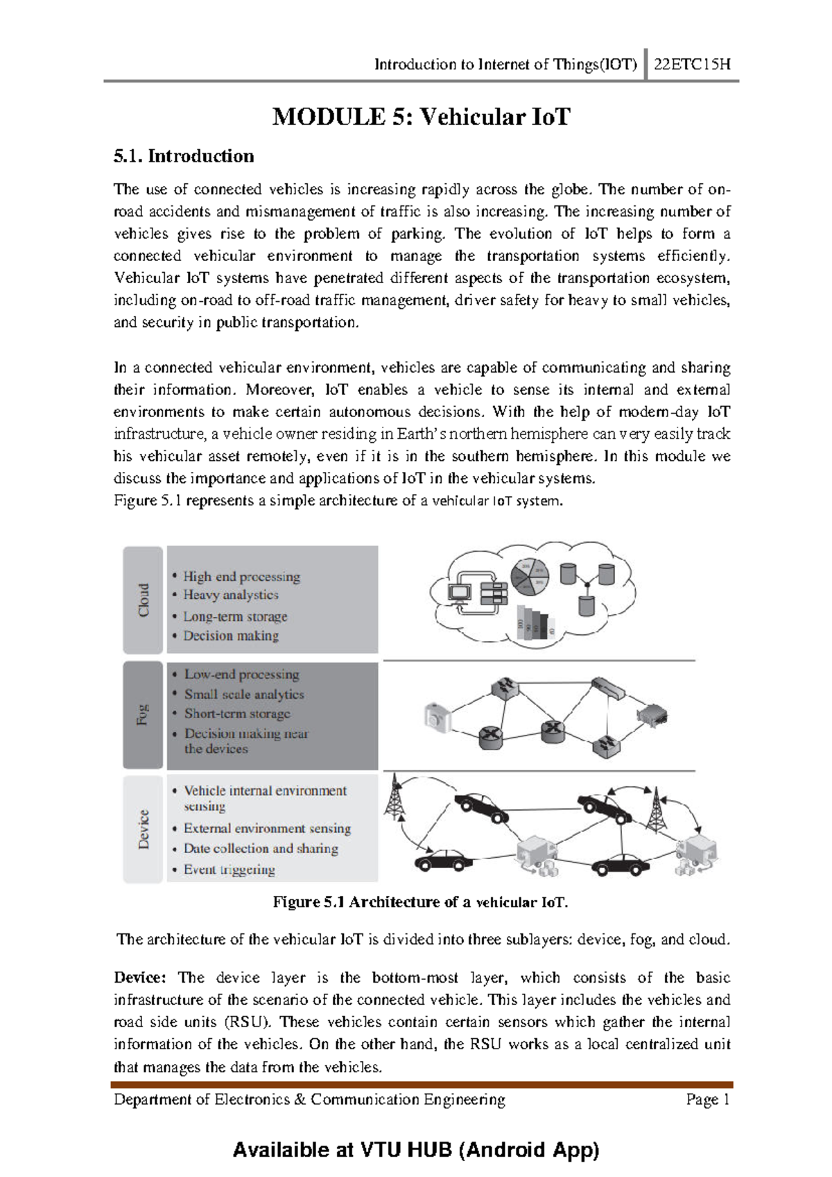 Module 5 - Vehicular IoT Systems Overview and Applications - Studocu