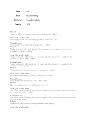 [Solved] Jmfr kristendomen med ngon av de ickereligisa livsskdningarna - Religionskunskap 1 ...