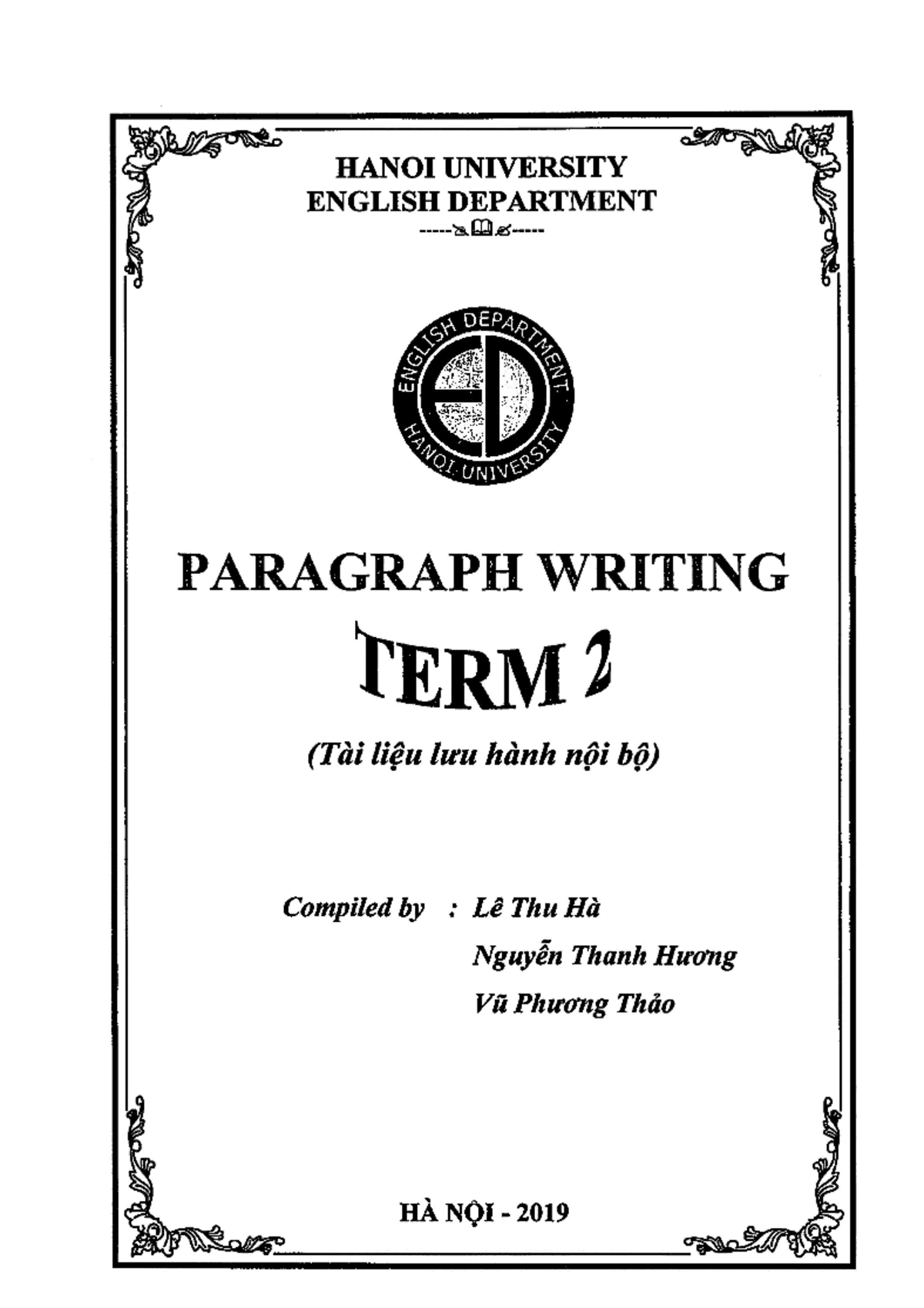 [Writing] Comprehensive Guide to Paragraph Development (ED HANU) - Studocu