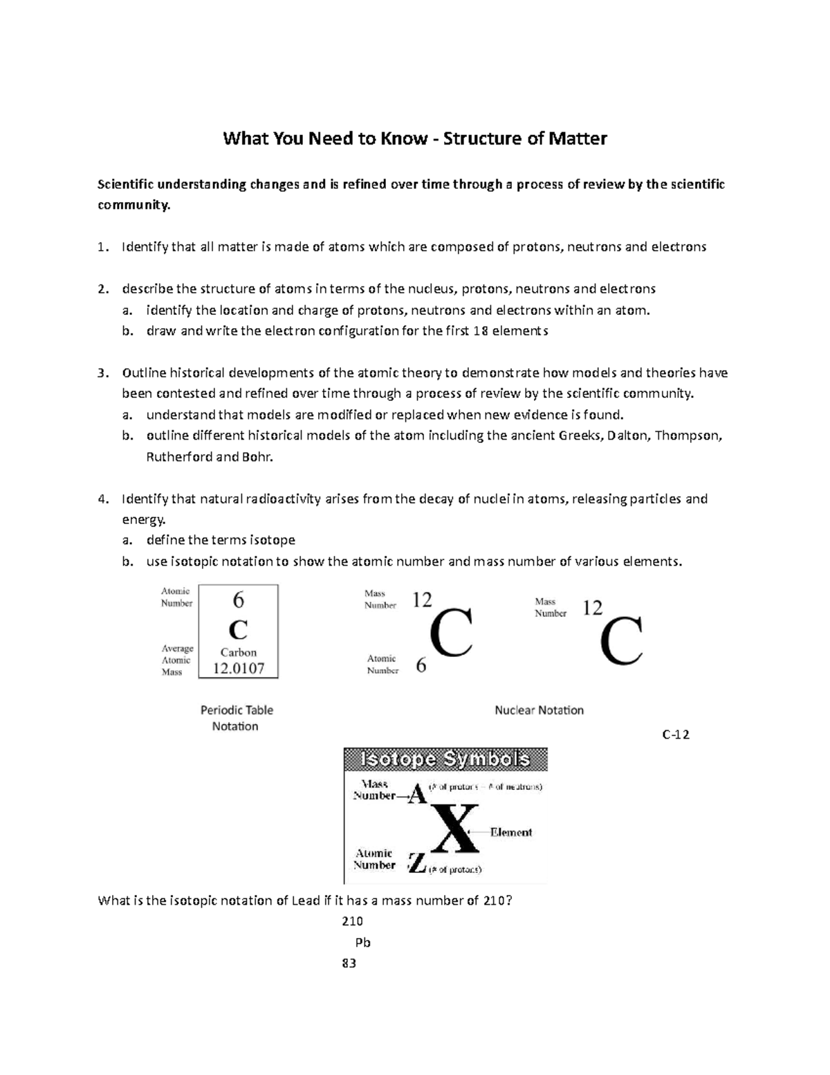 Science - Structure of Matter Notes (Final Exam) - Studocu