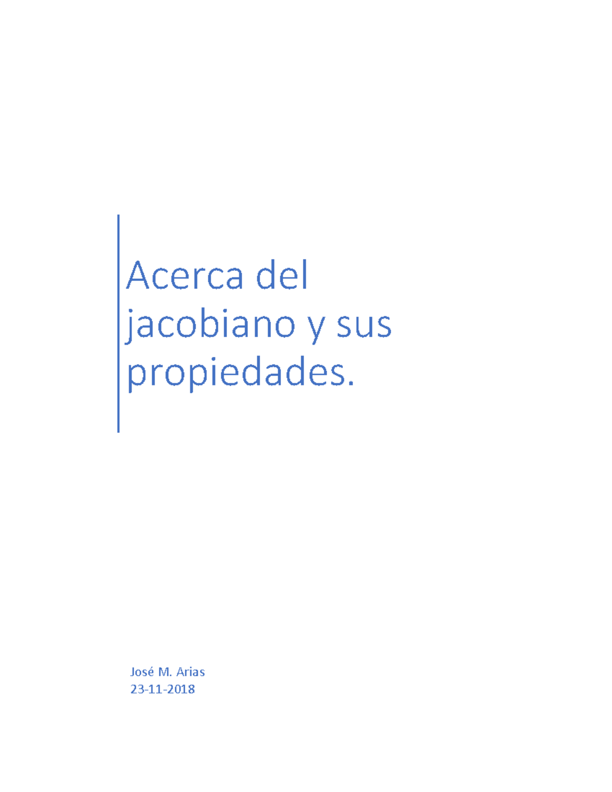 Acerca del jacobiano y sus propiedades - José M. Arias 23-11- Objetivos ...