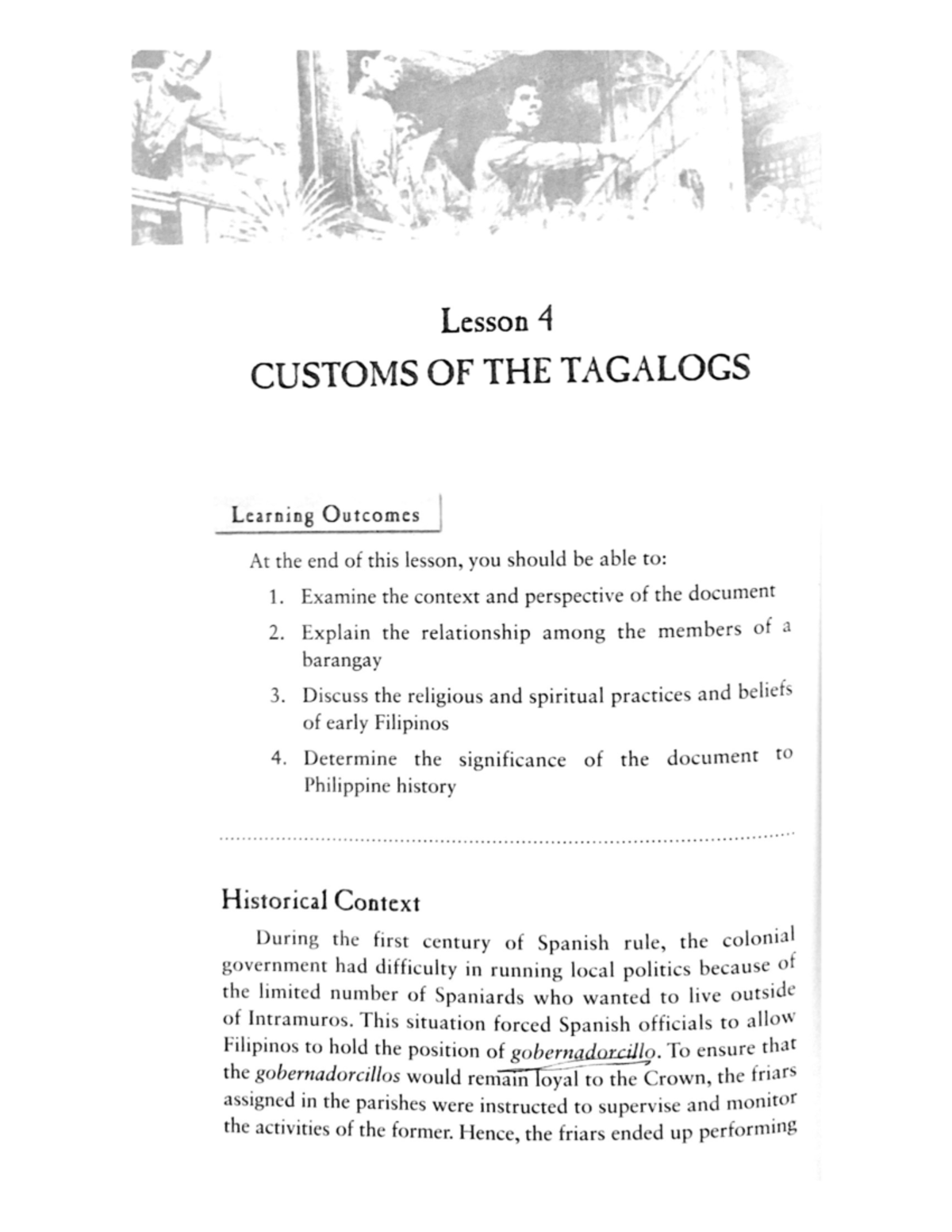 Lesson 4: Customs of the Tagalogs - Historical Context & Significance ...