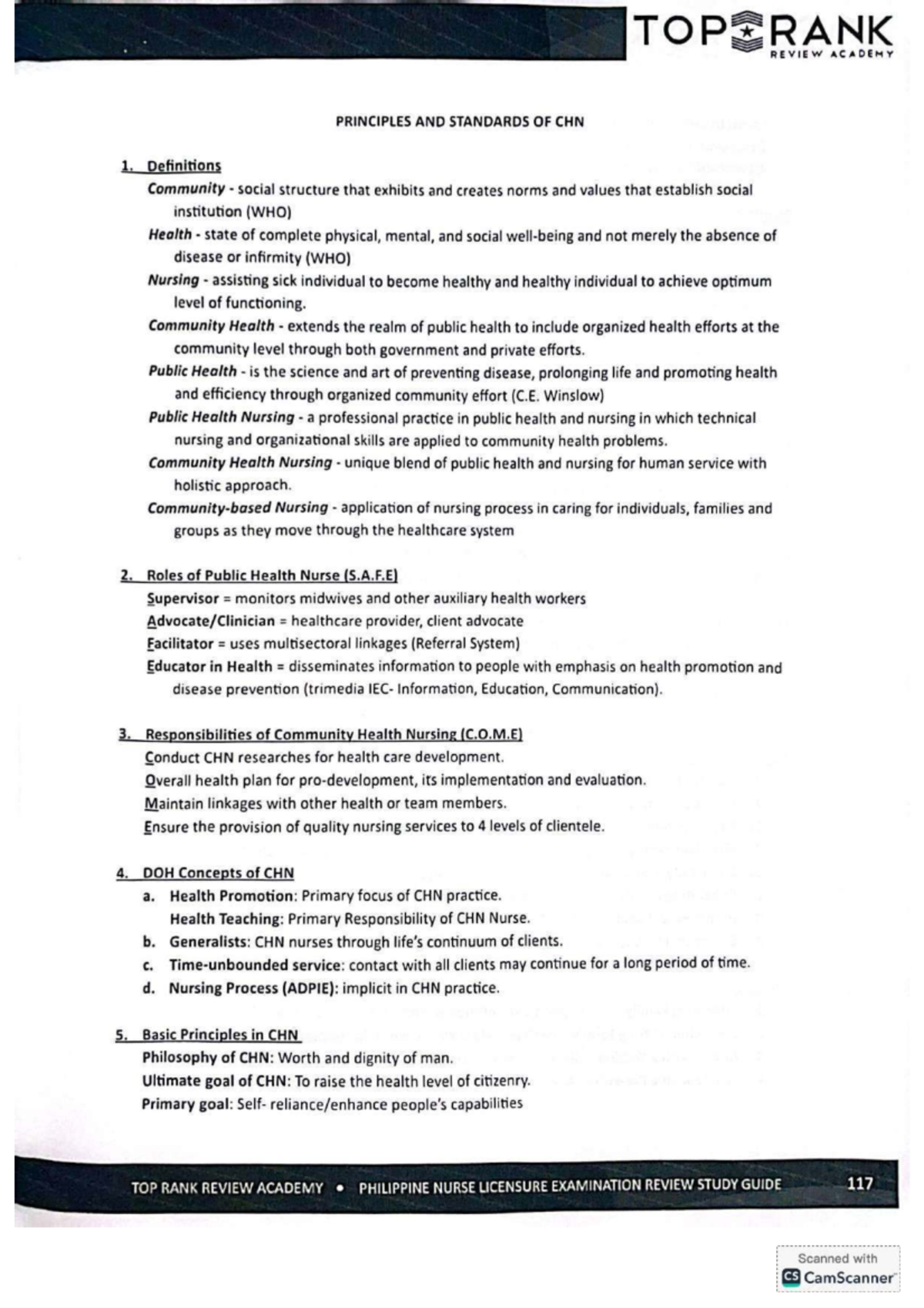 TOP RANK REVIEW ACADEMY COMMUNITY HEALTH NURSING STUDY GUIDE CHN 1 ...