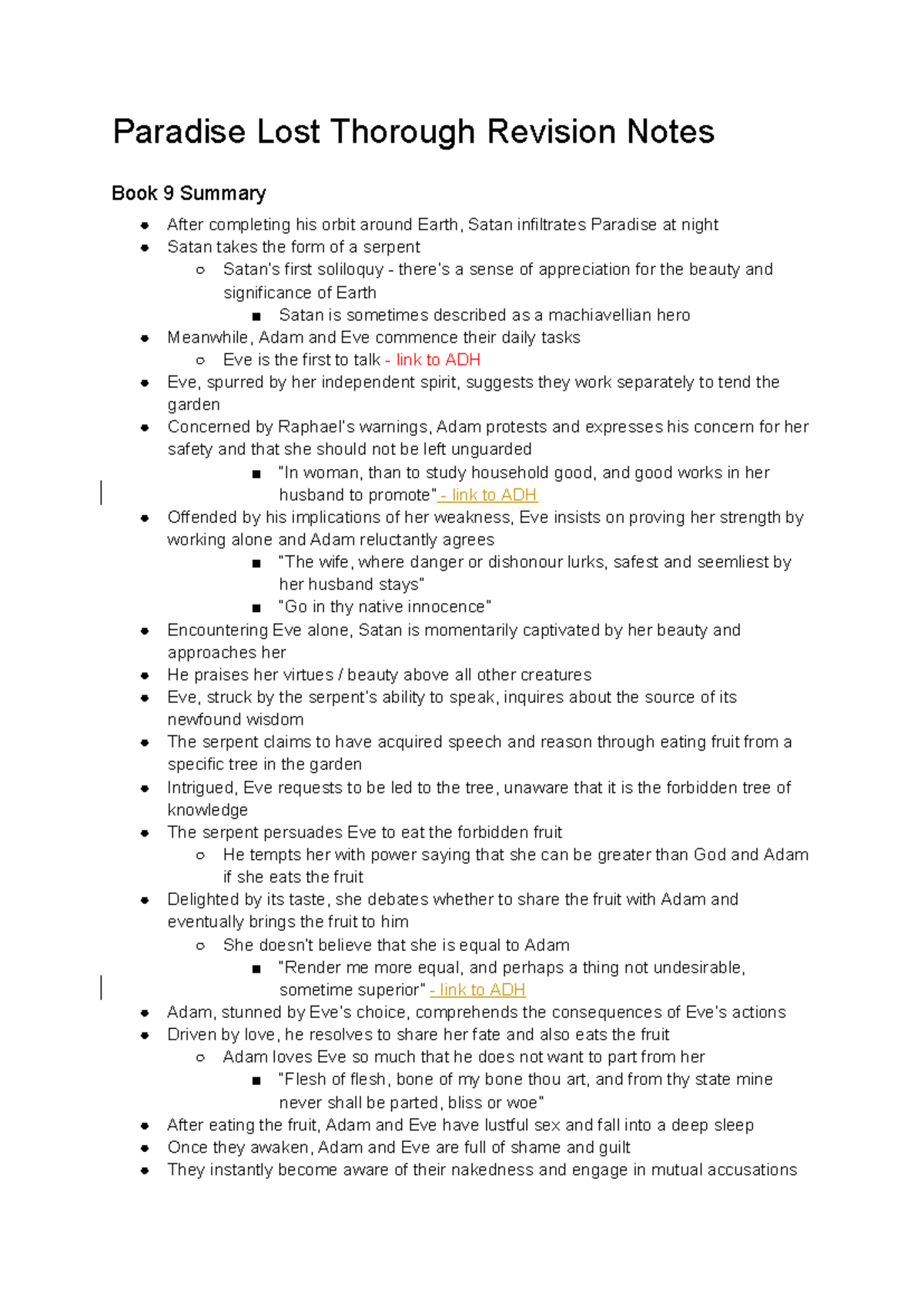 Milton's Exploration of Gender & Free Will in Paradise Lost (Lit. 101 ...