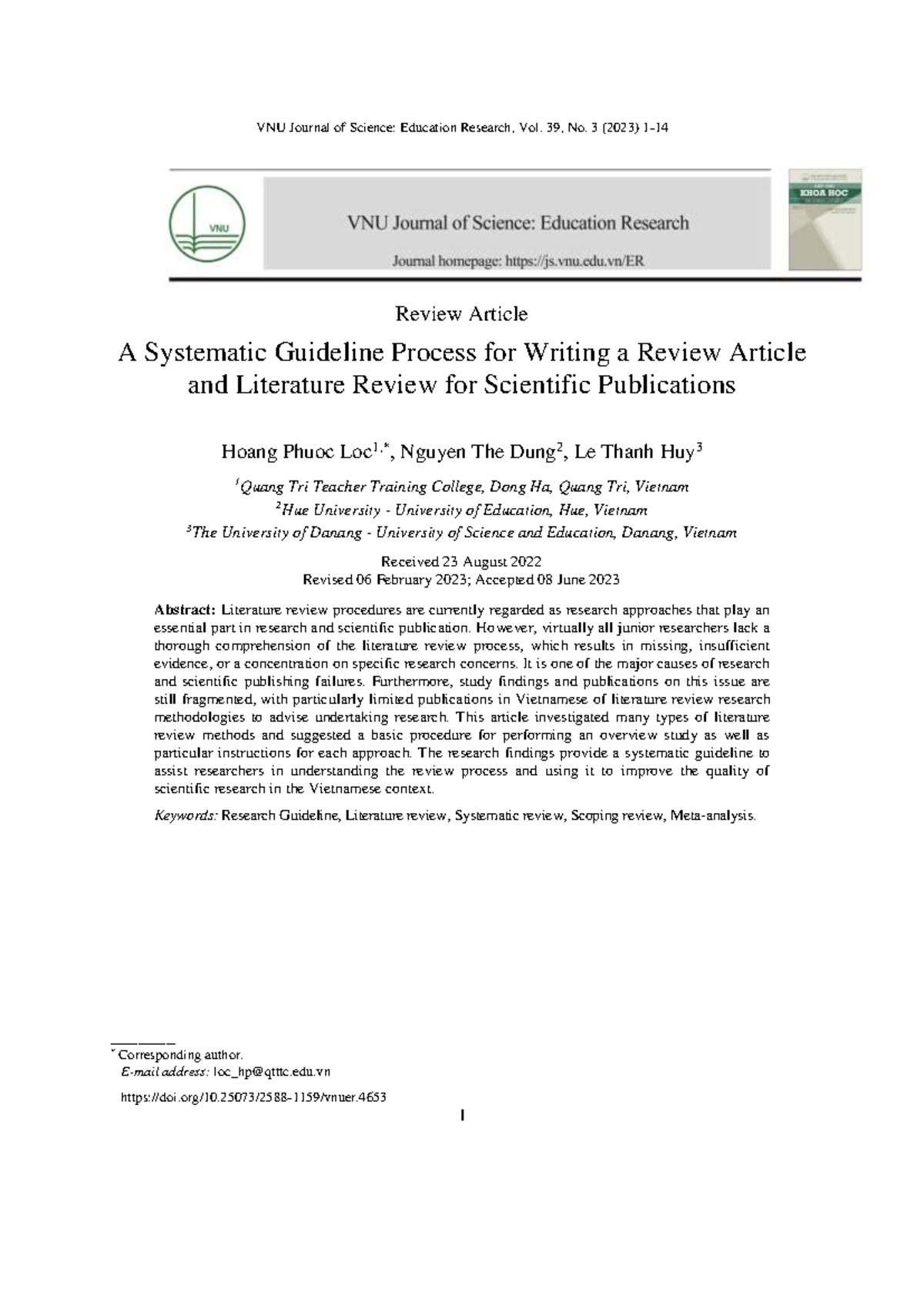 Systematic Guidelines for Writing Review Articles in Education Research ...