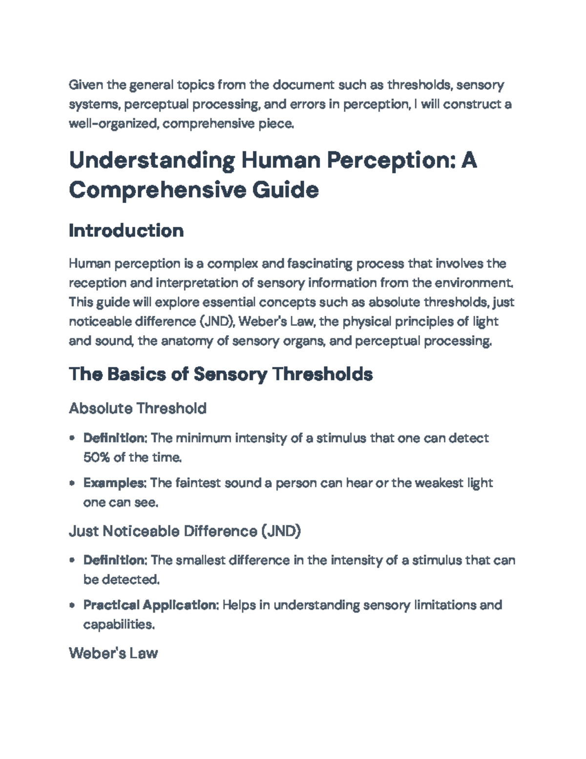 Understanding Human Perception: Mechanisms and Processes Explained ...