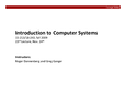15 213 - CMU - Introduction To Computer Systems - Studocu