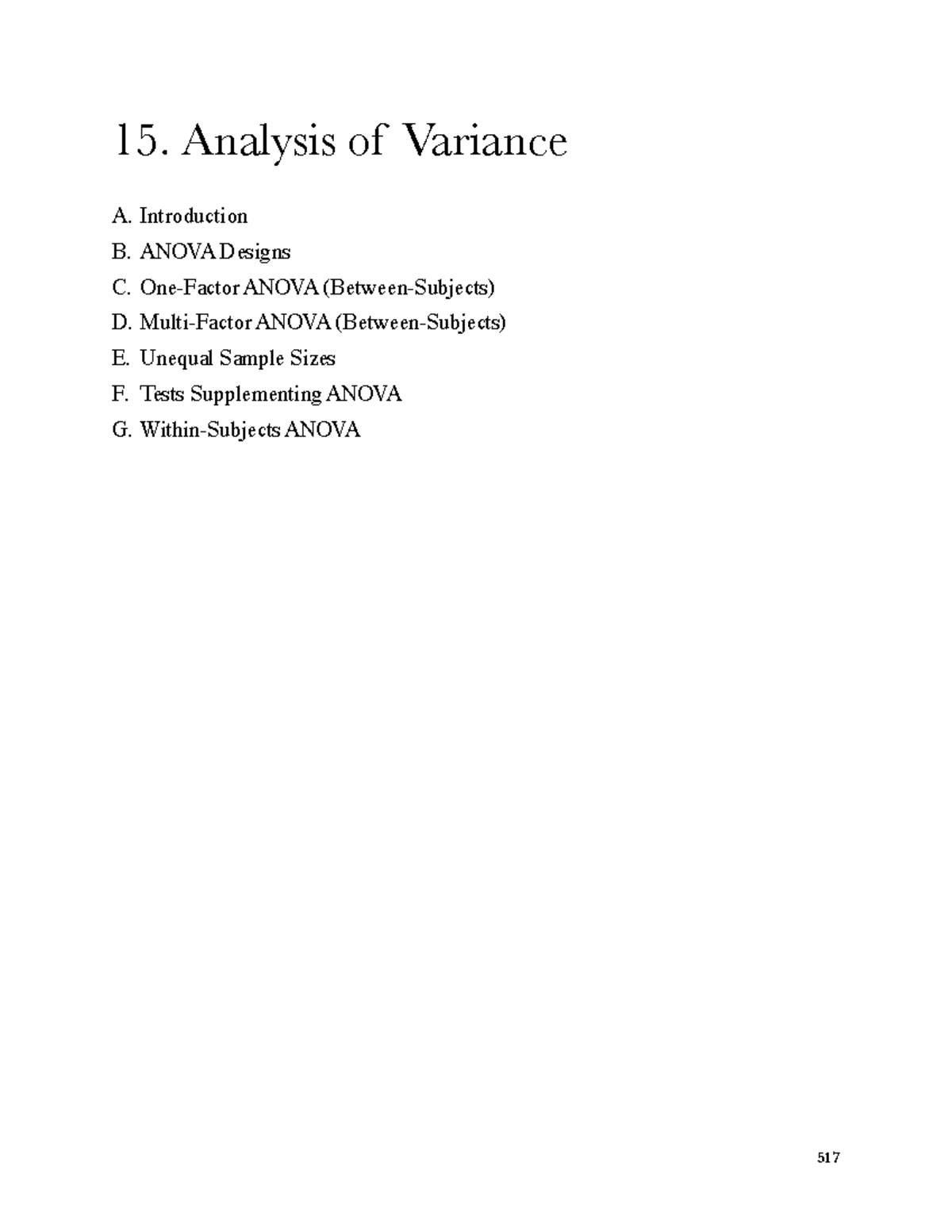 ANOVA 517: Comprehensive Guide to Analysis of Variance Techniques - Studocu
