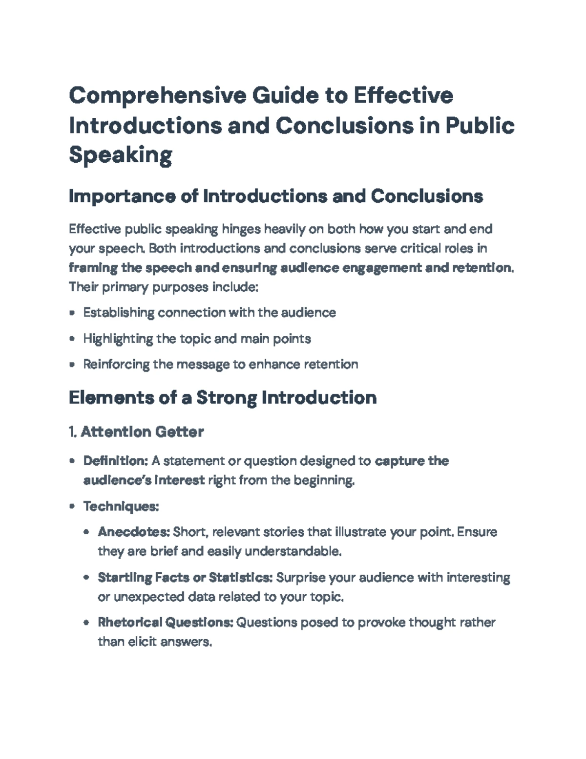 Public Speaking 101: Chapter 8 - Crafting Strong Introductions ...