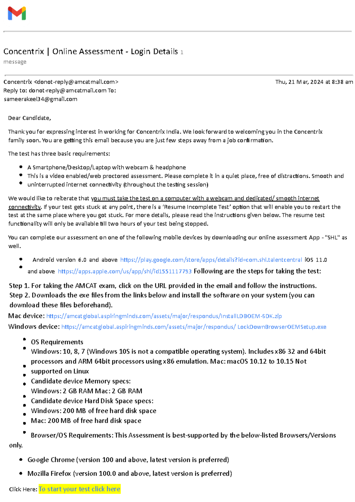 Concentrix Online Assessment - Login Instructions & Requirements - Studocu
