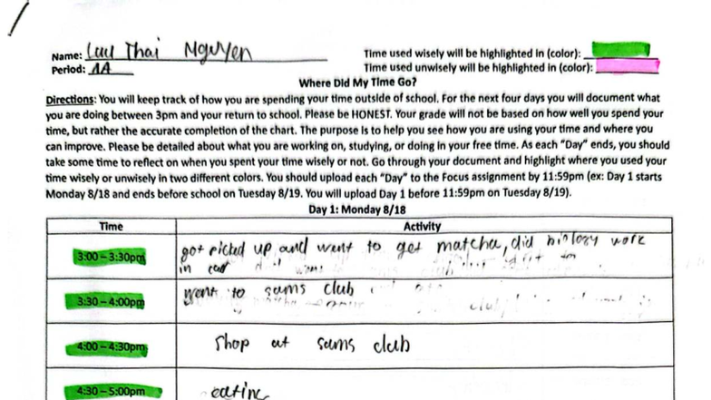 Time Management Reflection: Day 1 - Where Did My Time Go? - Studocu