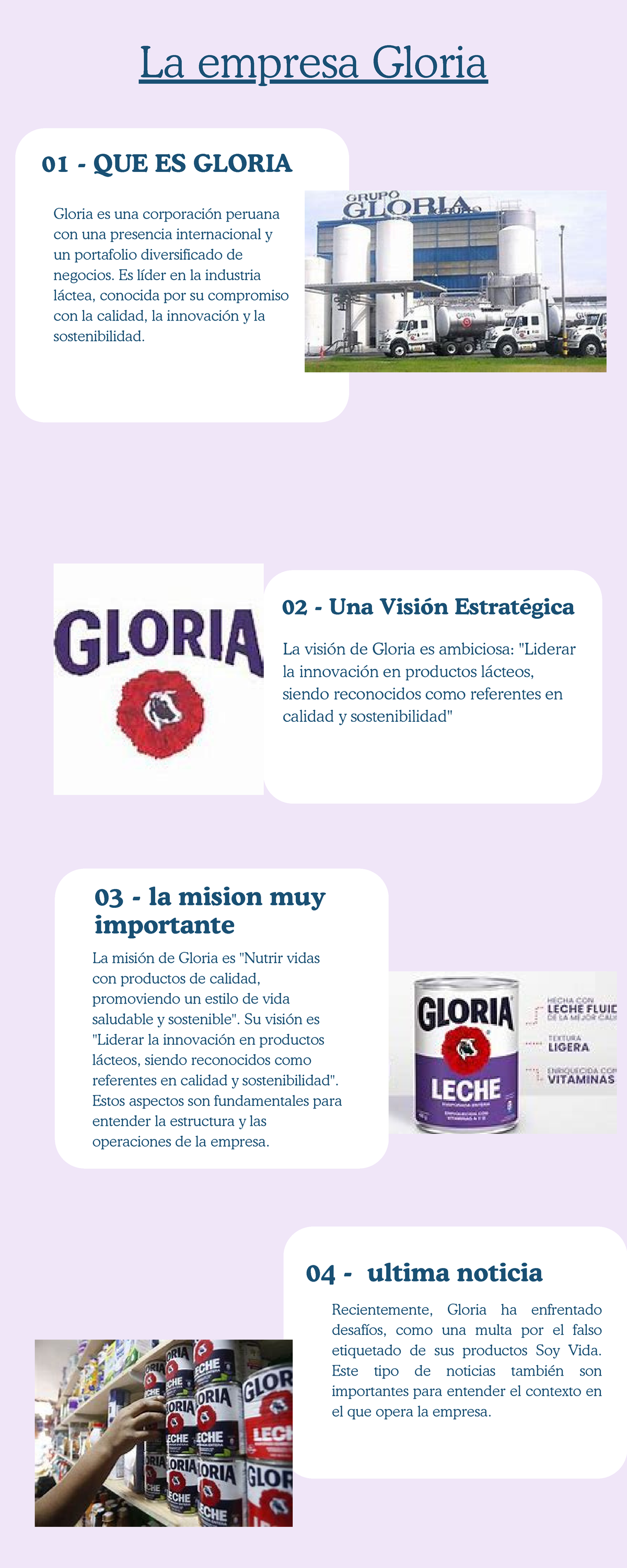 Gloria es una corporación peruana con una presencia internacional y un ...