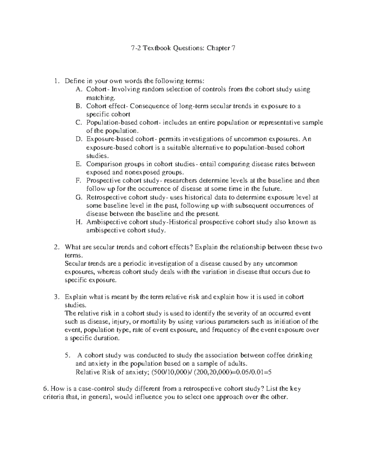 7-2 Textbook Questions-Chapter 7 - 7-2 Textbook Questions: Chapter 7 ...