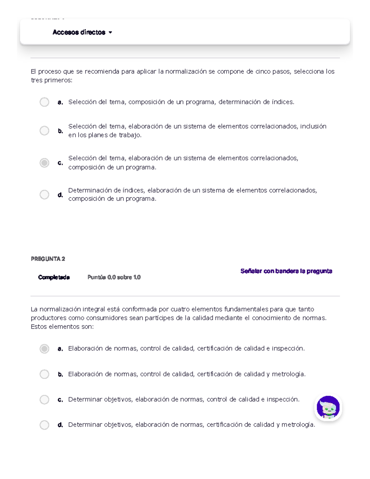Examen Primer Parcial (Segunda Vuelta) - Normalización y Calidad - Studocu
