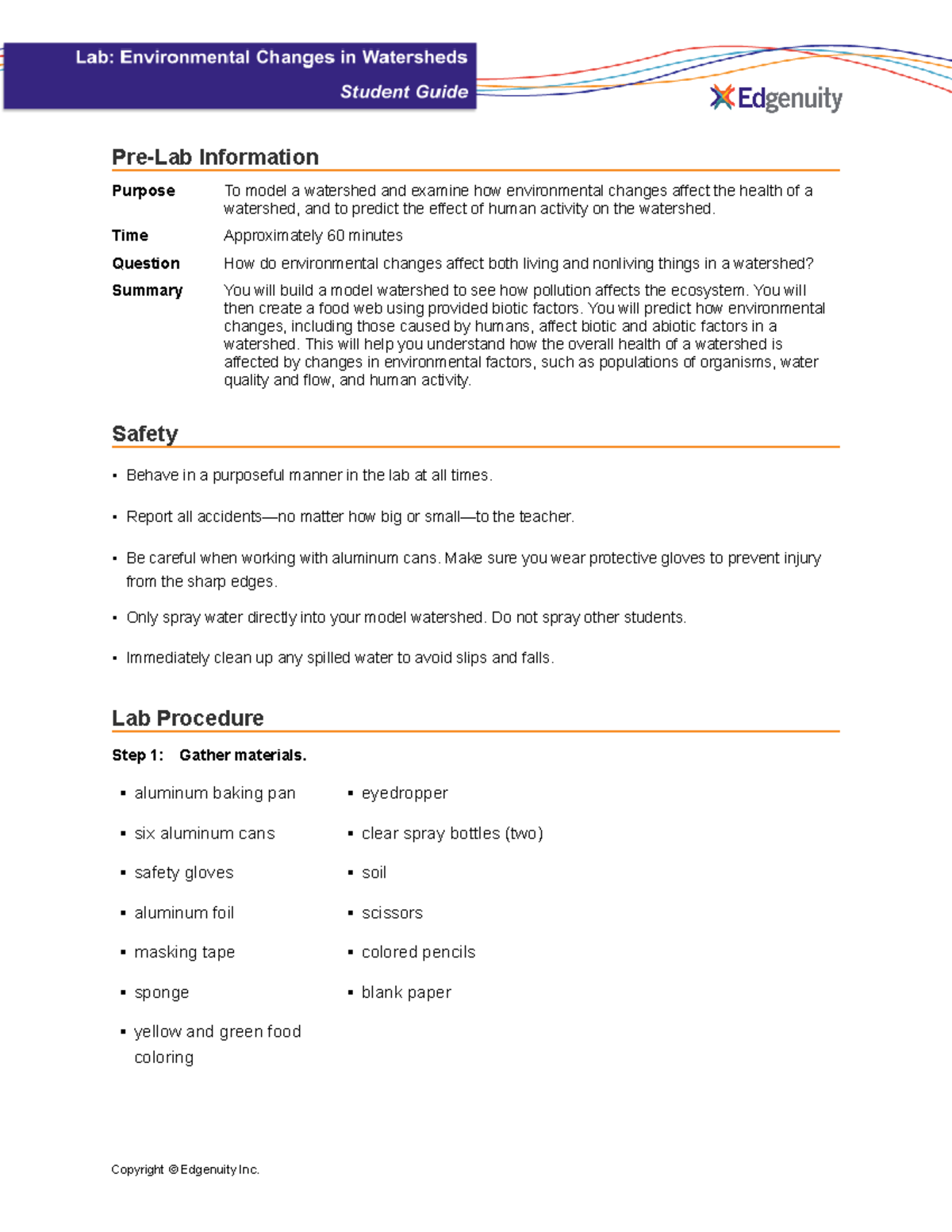 Watershed Lab Guide: Modeling Environmental Changes & Impacts - Studocu