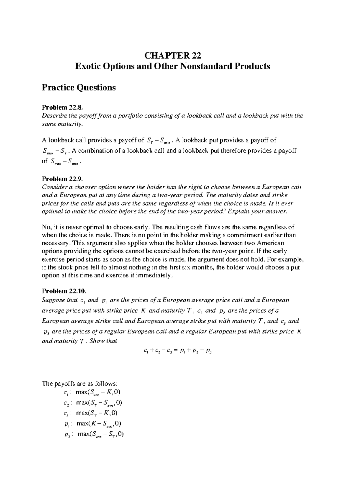 Problem Solutions Fundamentals of Futures and Options Markets 7e by ...