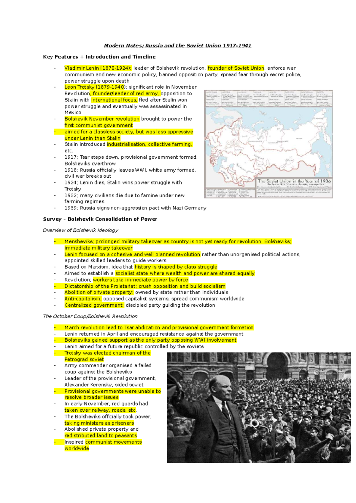 Modern Russia and the Soviet Union: Key Features & Timeline (HIST 201 ...