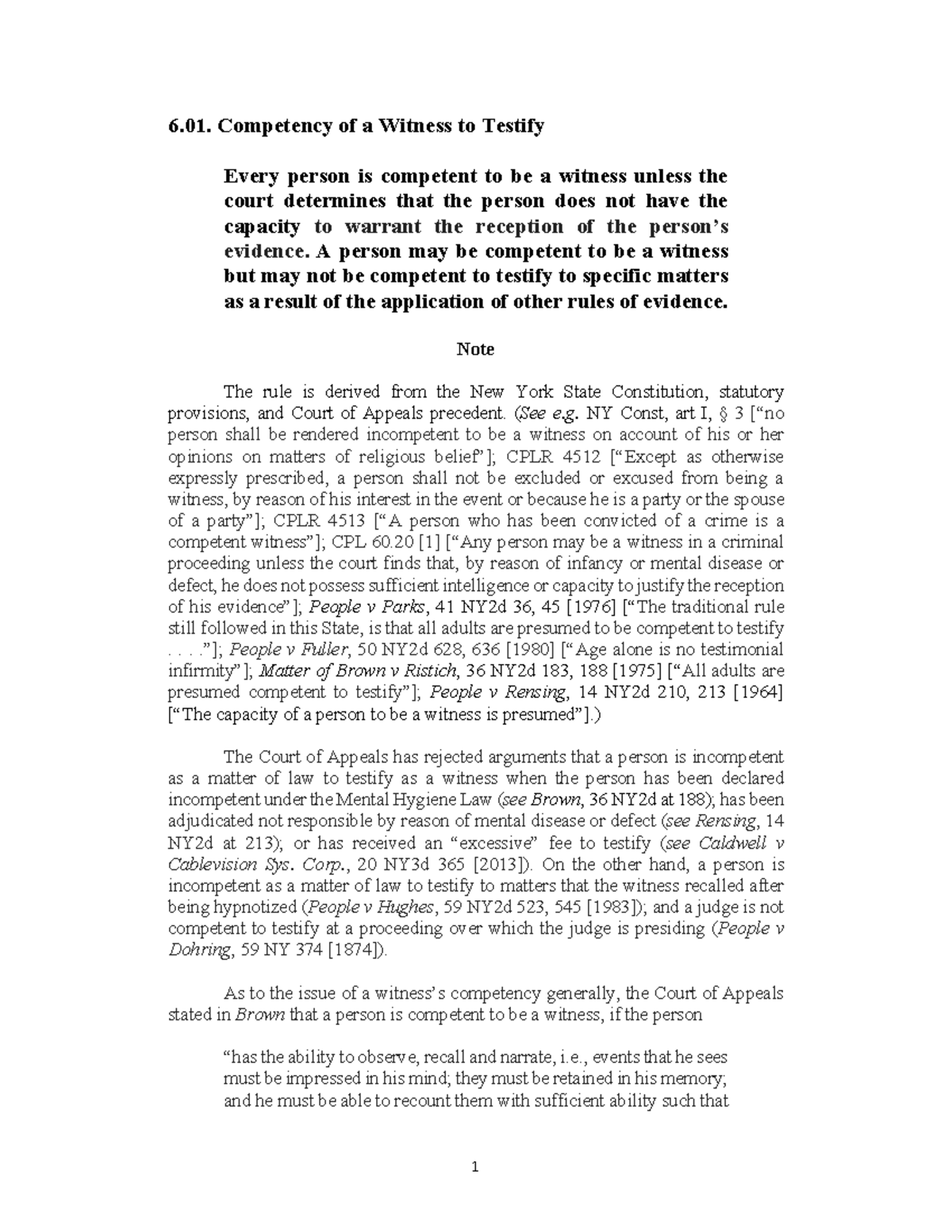 6 - Competency of Witnesses in Criminal Investigations: Key Insights ...